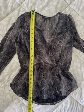 Babaton | Tops | Babaton Aritzia Silk Snakeskin Sheer Alexander Wrap ...